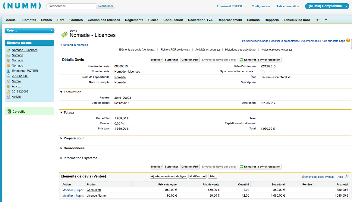 Numm | Facturation - Numm